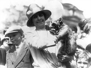 Calvin Coolidge's Pet Raccoon Rebecca